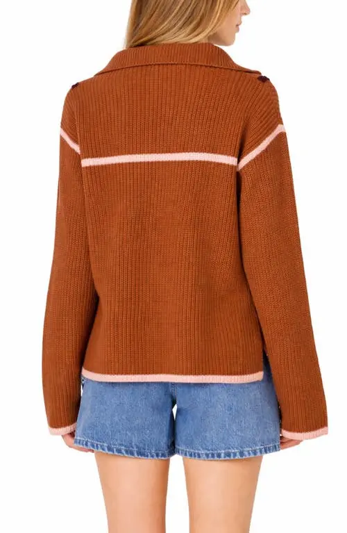 English Factory Color Accent Half-zip Pullover