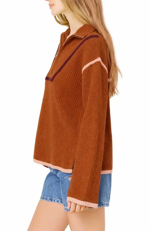 English Factory Color Accent Half-zip Pullover