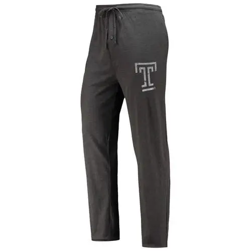 CONCEPTS SPORT Heathered Charcoal/cherry Temple Owls Meter T-shirt & Pants Sleep Set