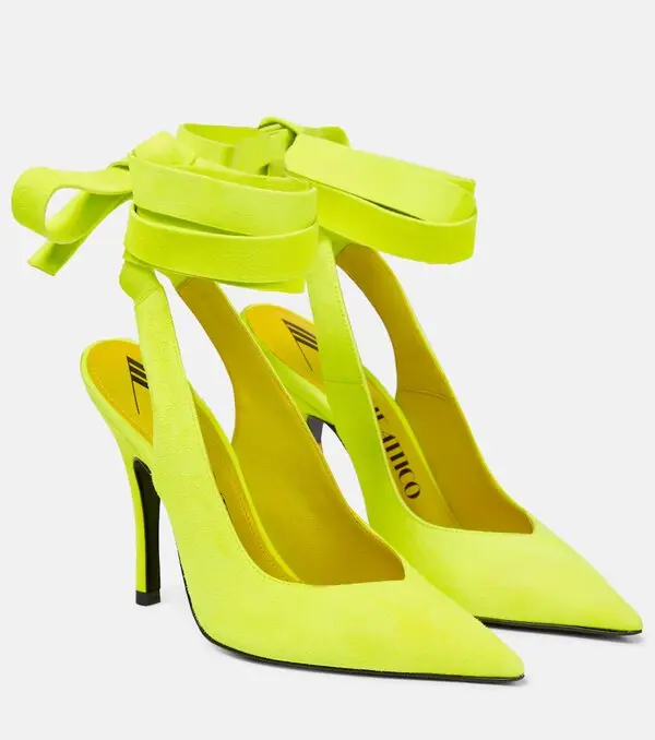 Attico Venus Leather Pumps - Yellow