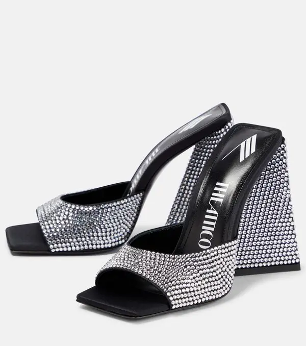 Attico Devon Crystal-embellished Mules