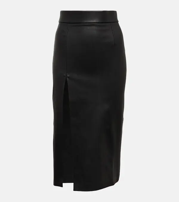 Stouls Lea Leather Midi Skirt