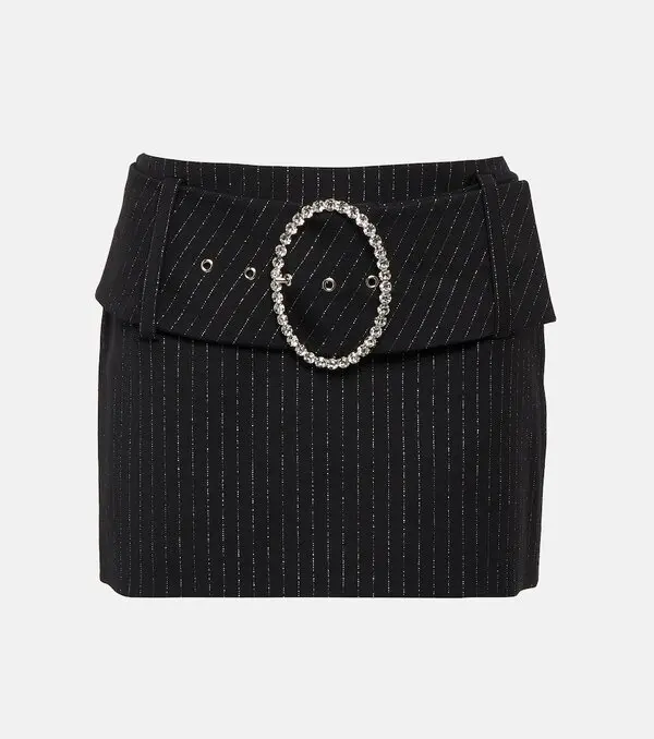 Alessandra Rich Low-rise Pinstriped Miniskirt - Multicoloured