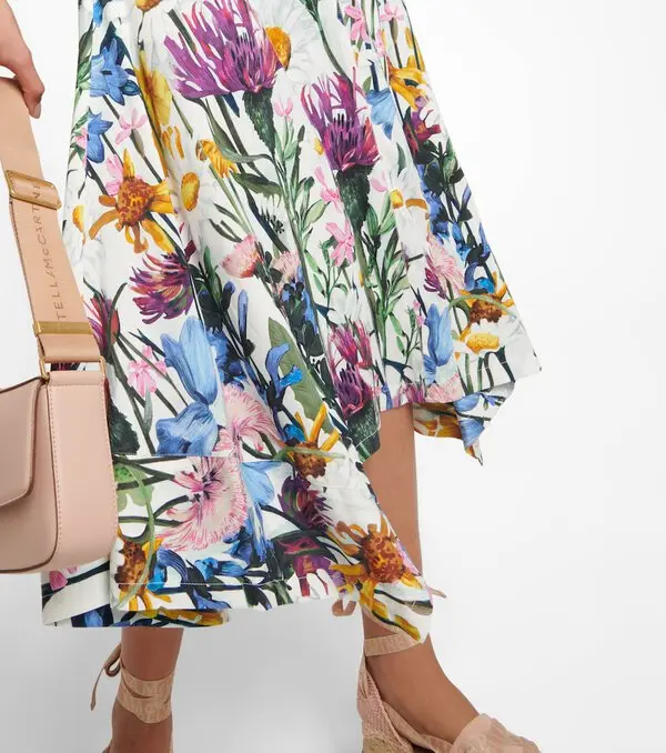 Stella McCartney Floral Satin Midi Dress