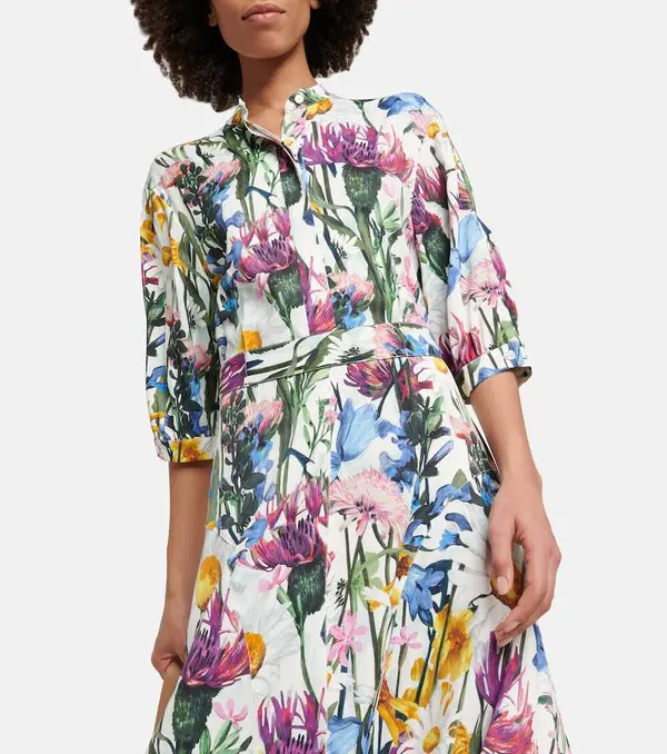 Stella McCartney Floral Satin Midi Dress