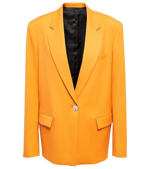 Attico Bianca Wool-blend Blazer - Orange