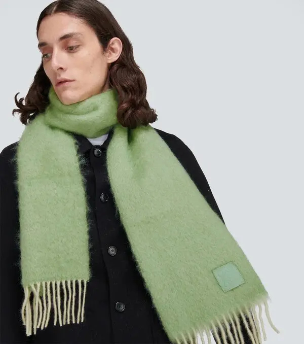 Loewe Anagram Mohair And Wool-blend Scarf