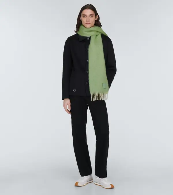 Loewe Anagram Mohair And Wool-blend Scarf