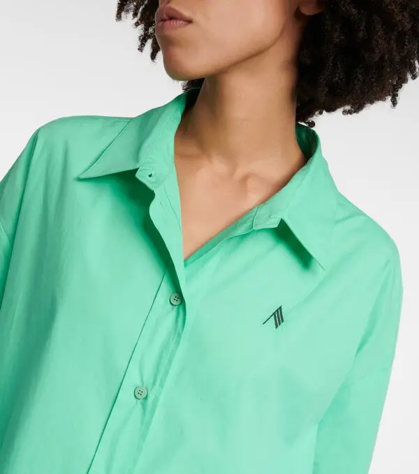 Attico Diana Cotton Canvas Shirt - Green