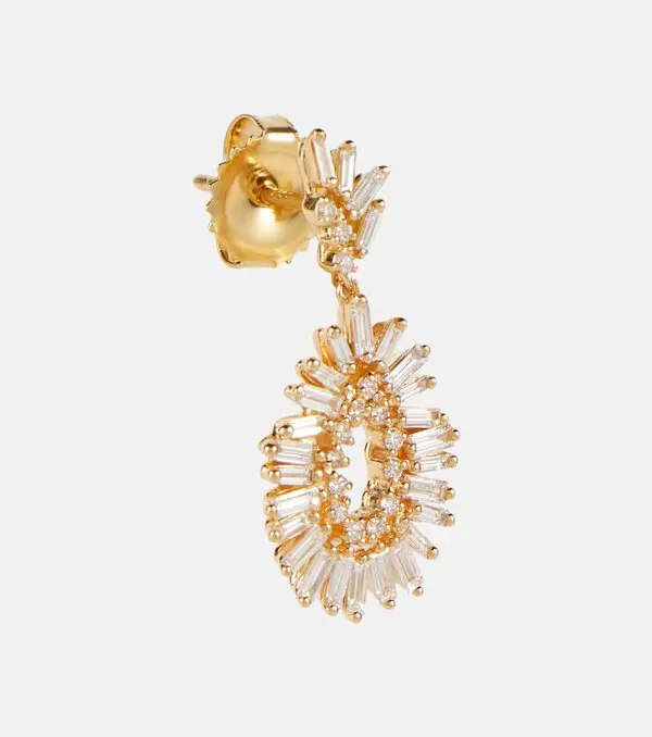 SUZANNE KALAN 18kt Yellow Earrings With Diamonds