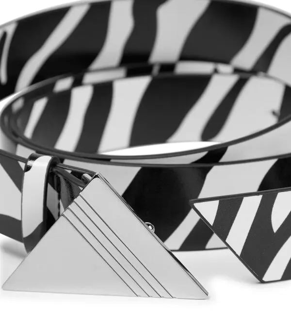 Attico Animal-printed Leather Belt