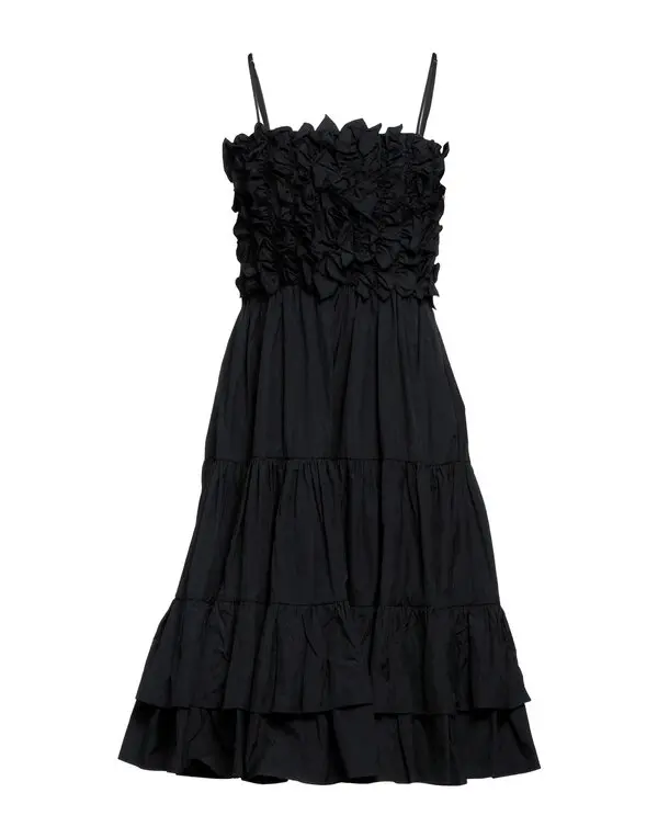 MSGM Flared Midi Dress - Black