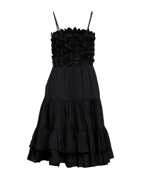 MSGM Flared Midi Dress - Black