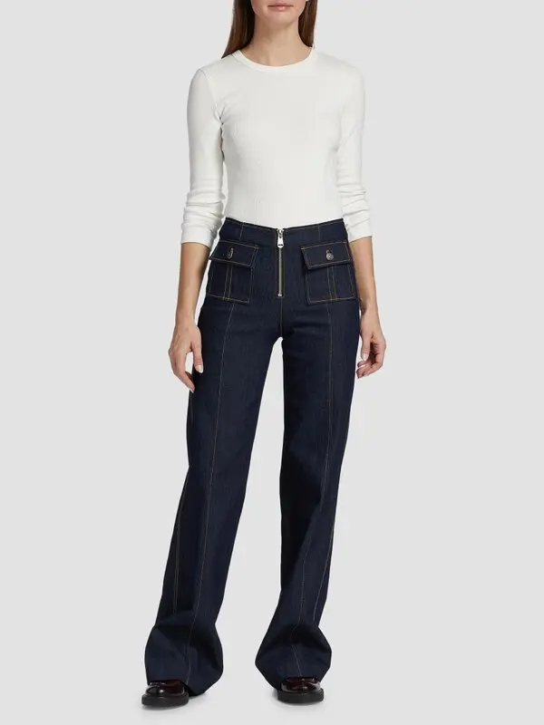 LESET Kelly Long-sleeve Slim-fit T-shirt - White