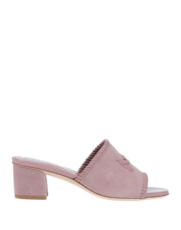 TOD'S Suede Slide Sandals With Block Heel