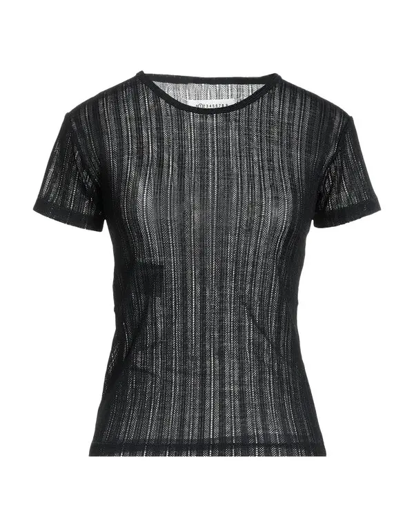 MAISON MARGIELA Knitted Short Sleeve Top - Black