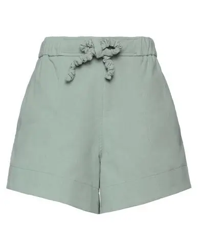 GANNI Organic Cotton Wide Leg Shorts