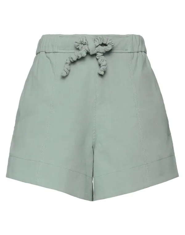 GANNI Organic Cotton Wide Leg Shorts