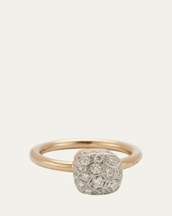 Pomellato Nudo Solitaire 18k Gold Diamond Ring - Rose Gold