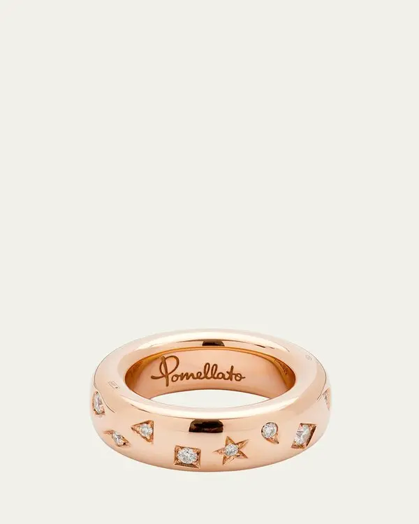 Pomellato Iconica Band Ring With Diamonds