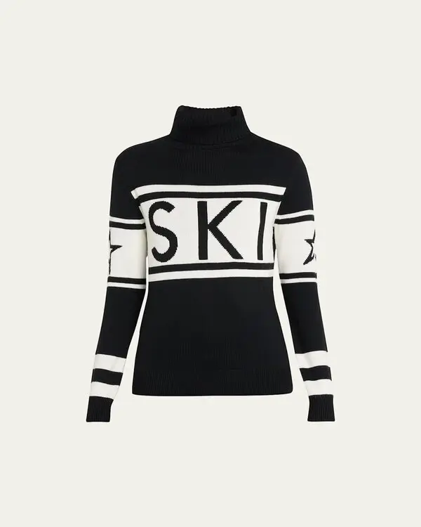 Perfect Moment Schild Intarsia Knit Sweater - Black