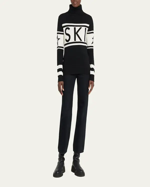 Perfect Moment Schild Intarsia Knit Sweater - Black