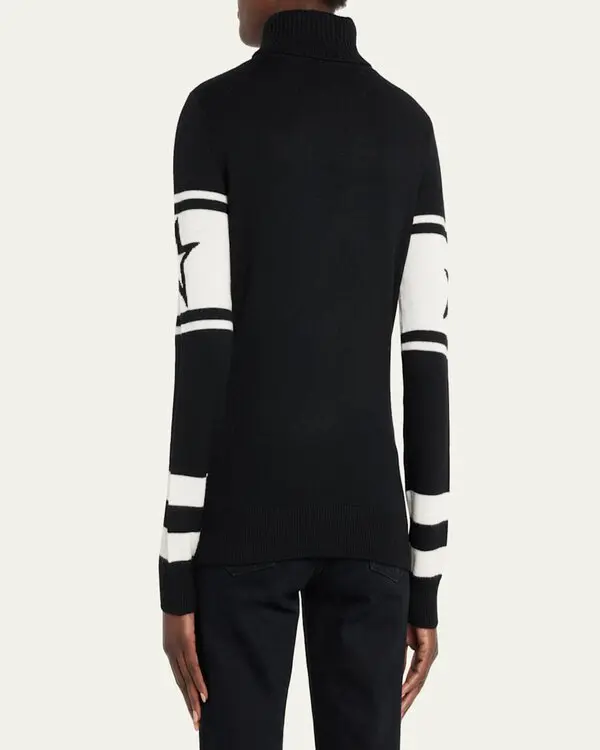 Perfect Moment Schild Intarsia Knit Sweater - Black