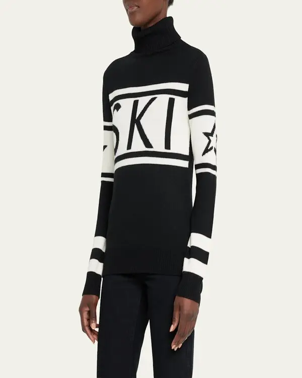 Perfect Moment Schild Intarsia Knit Sweater - Black