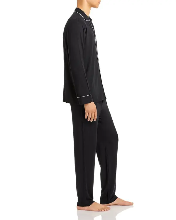 Eberjey William Pajama Set - Black/ivory