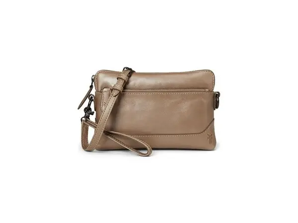 THE FRYE COMPANY Melissa Leather Crossbody Wristlet - Light Bronze