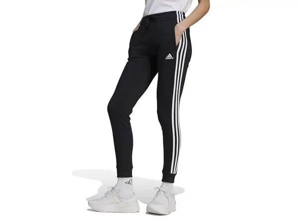 Adidas 3-stripes Fleece Cuffed Pants - Black
