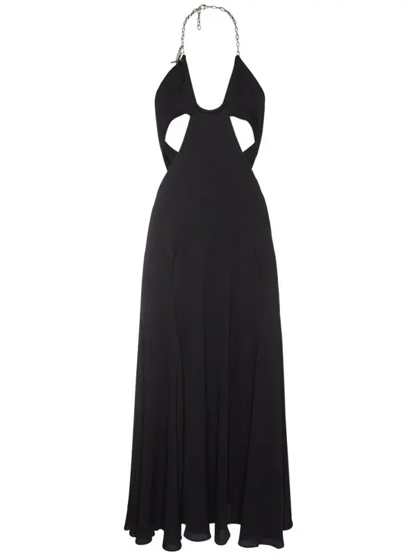 Dsquared2 Silk Blend Marocaine Cutout Midi Dress