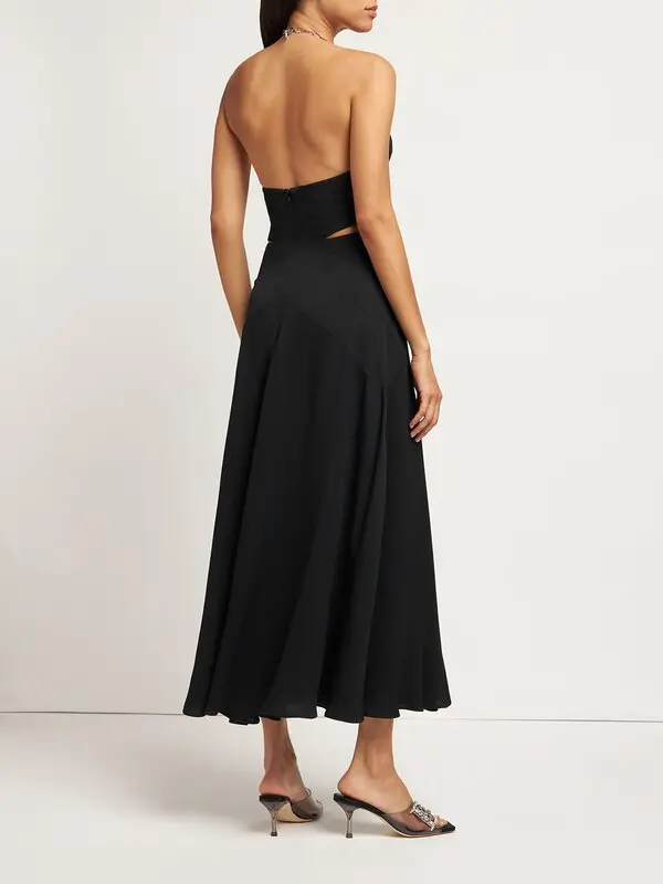 Dsquared2 Silk Blend Marocaine Cutout Midi Dress