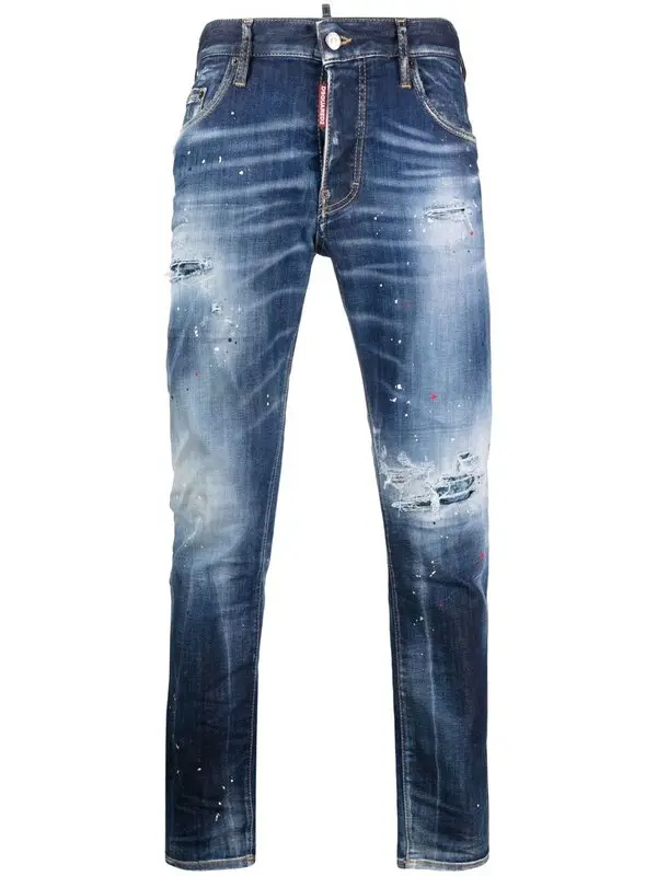 Dsquared2 Slim-cut Distressed Jeans - Blue