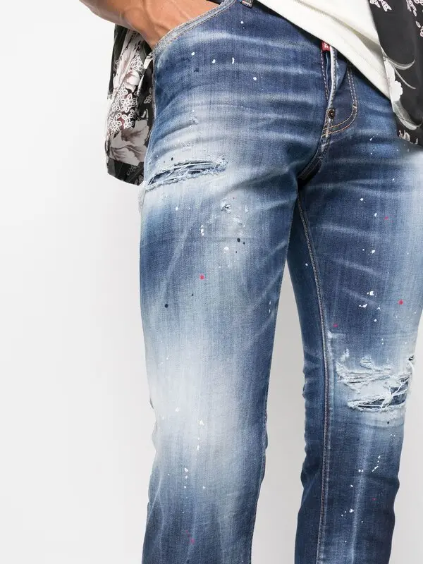 Dsquared2 Slim-cut Distressed Jeans - Blue