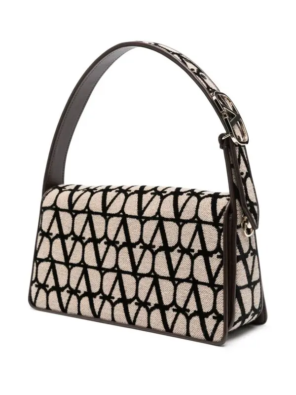Valentino Garavani Toile Iconographe Shoulder Bag - Brown