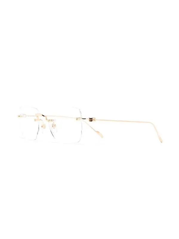 Cartier 18kt Gold Double C Décor Square Optical Glasses