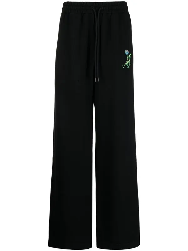 Off-White Alien Logo Print Track Pants - Black