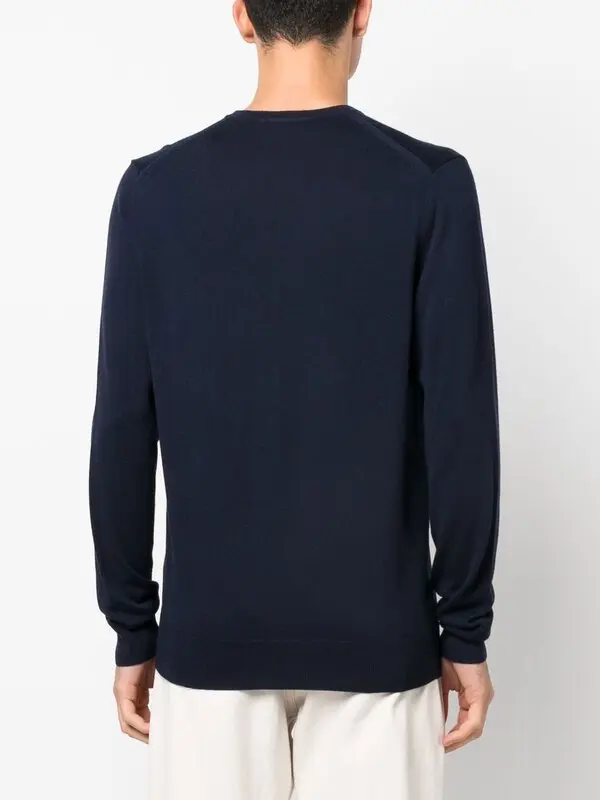 Fred Perry Crest-motif V-neck Sweater