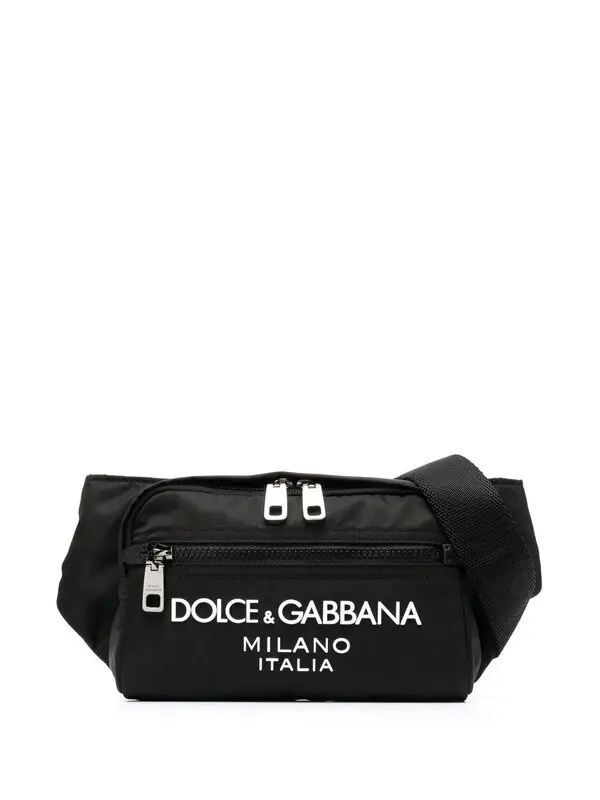 Dolce & Gabbana Embossed Logo Belt Bag - Black
