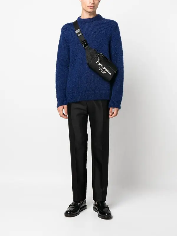 Dolce & Gabbana Embossed Logo Belt Bag - Black
