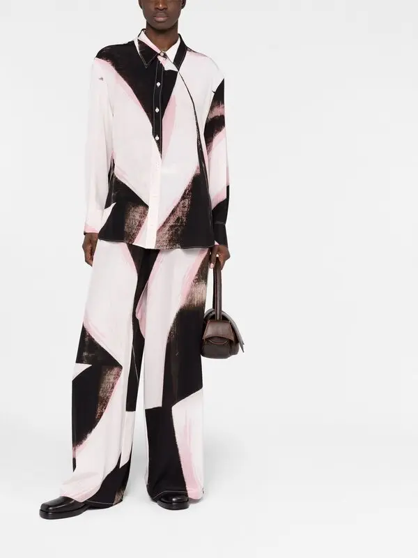Alexander McQueen Printed High-waist Trousers