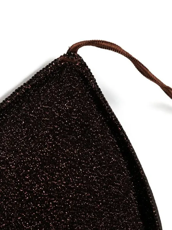 Oseree Glitter-effect Triangle Bikini - Brown