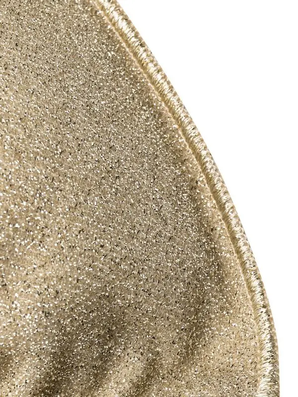 Oseree Metallic-thread Halterneck Bikini - Gold