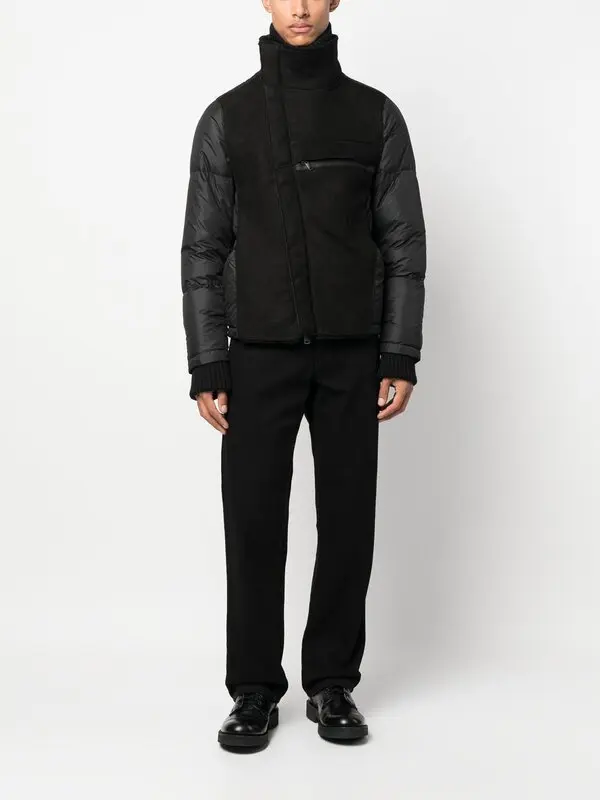 Transit Funnel-neck Panelled Puffer Jacket