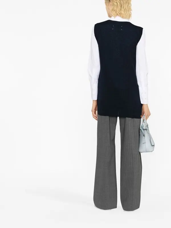 MAISON MARGIELA V-neck Wool-blend Vest