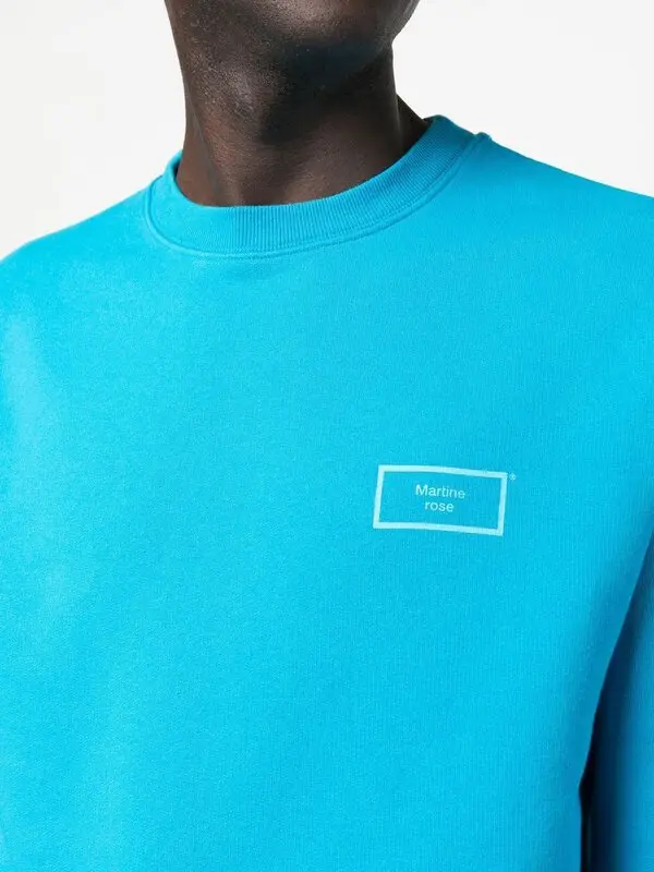 Martine Rose Logo-print Crew-neck Sweatshirt