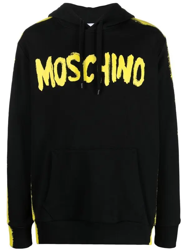 Moschino Print Pullover Hoodie - Black