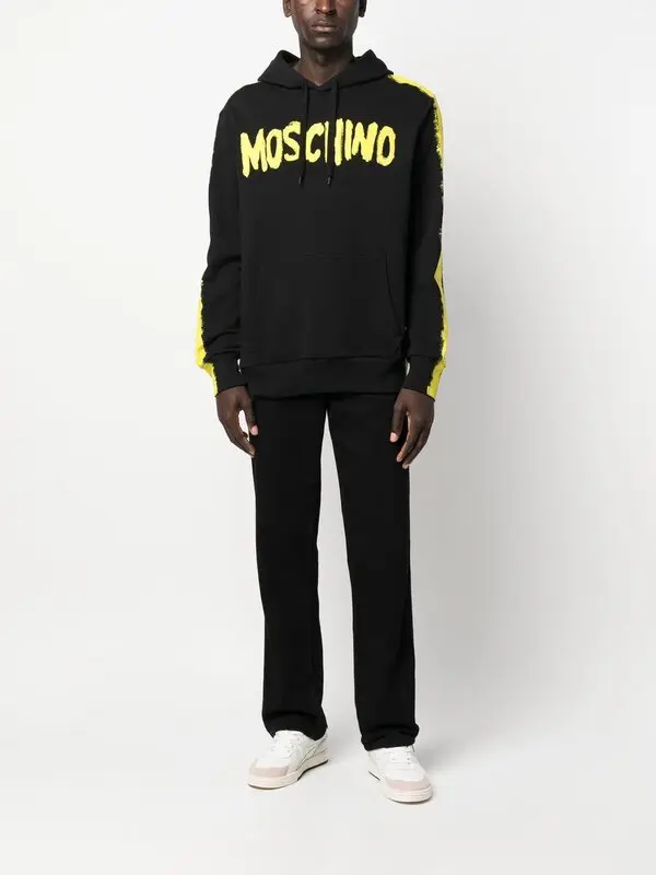 Moschino Print Pullover Hoodie - Black