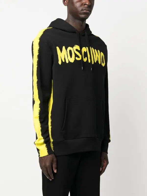 Moschino Print Pullover Hoodie - Black